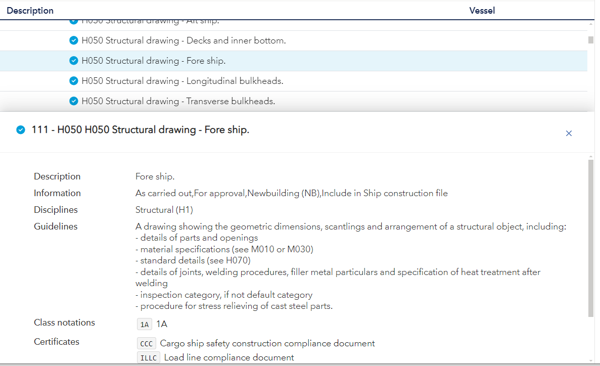 Documentation requirements